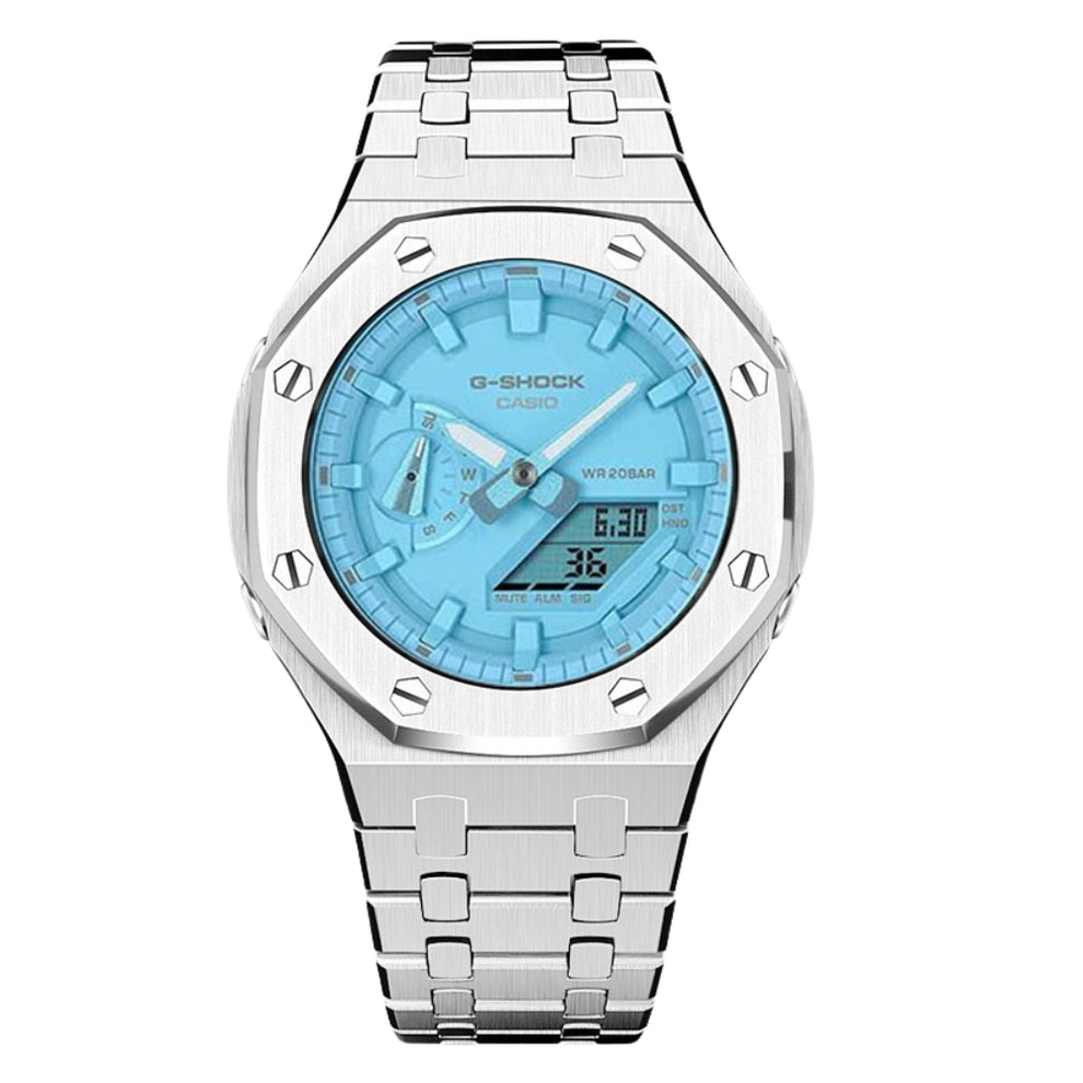 CasiOak GA-2100-2A2 45mm Gen 4 Silver & Turquoise – Timing Is Everything